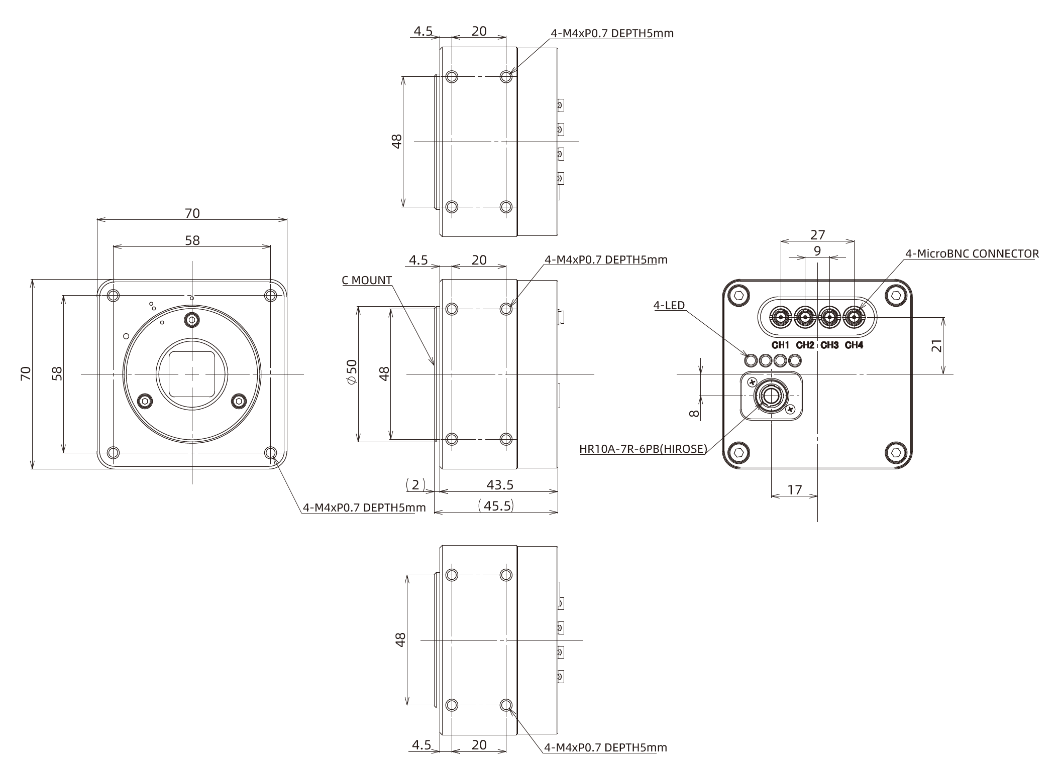 BC-GM25M12X4-CoaXPress 系列-70MM CXP 4LANE系列-高速面阵相机-产品中心-博视像元